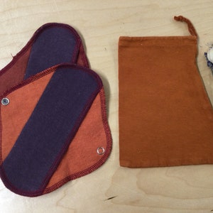 Luna Rags/ Hemp and Organic Cotton Moon Pads/mini and Maxi Menstrual ...