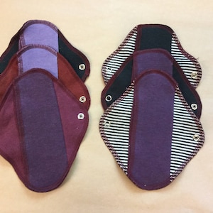 Luna Rags/ Hemp and Organic Cotton Moon Pads/mini and Maxi Menstrual ...