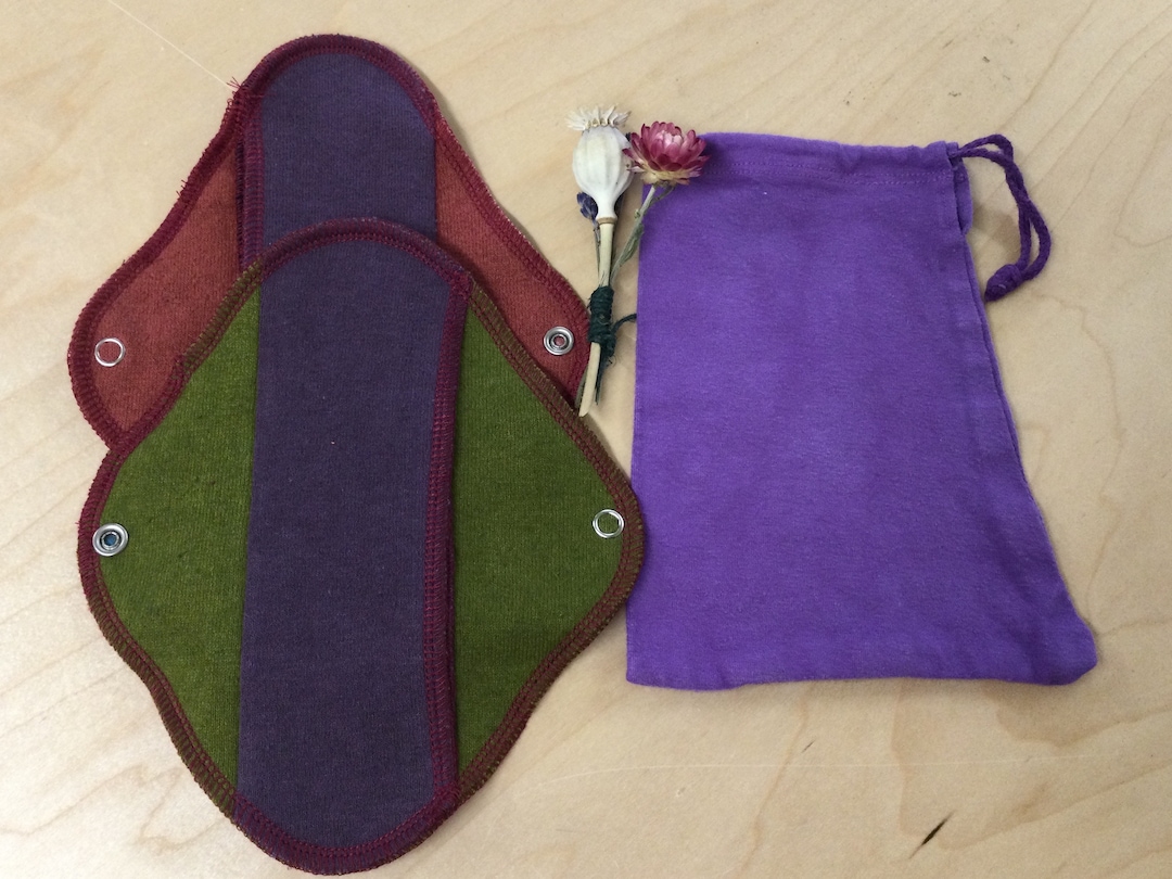 Luna Rags/ Hemp and Organic Cotton Moon Pads/mini and Maxi Menstrual ...