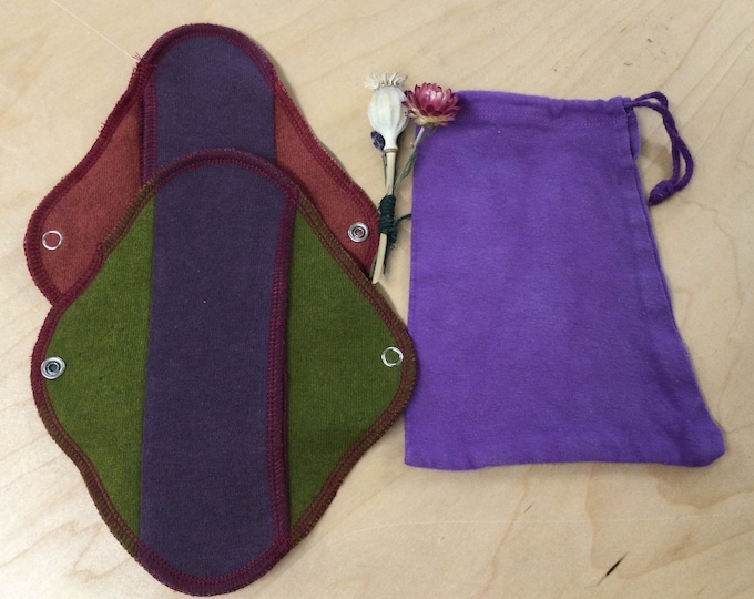 Luna Rags/ Hemp and Organic Cotton Moon Pads/mini and Maxi Menstrual ...