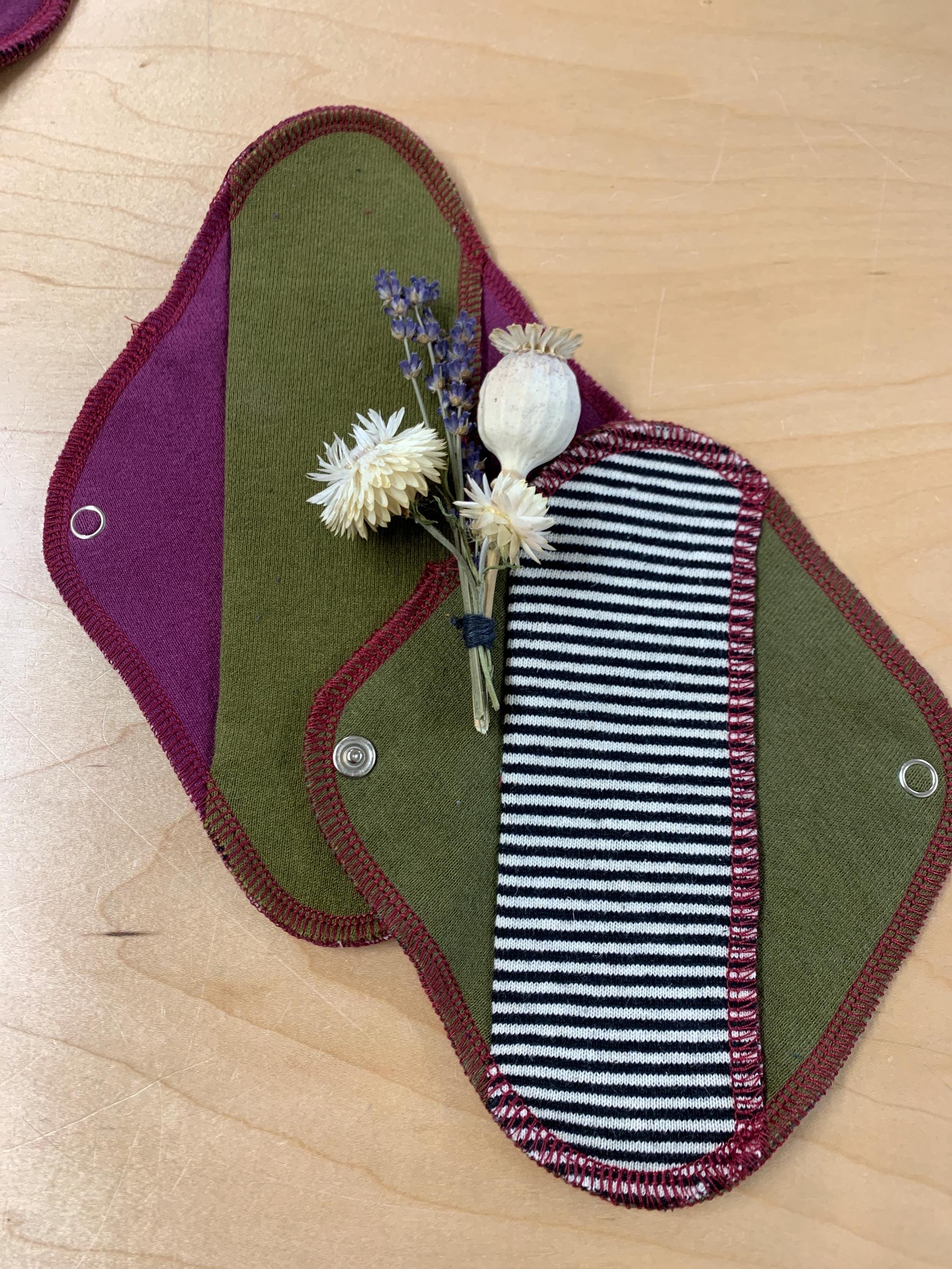 Hemp Organic Cotton Reusable Menstrual Pads With Travel Bag - Etsy
