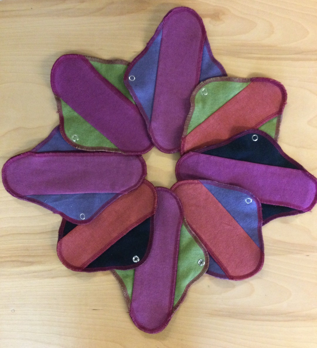 Luna Rags 8 Piece Set With Travel Bag/ Hemp and Organic Cotton Moon ...