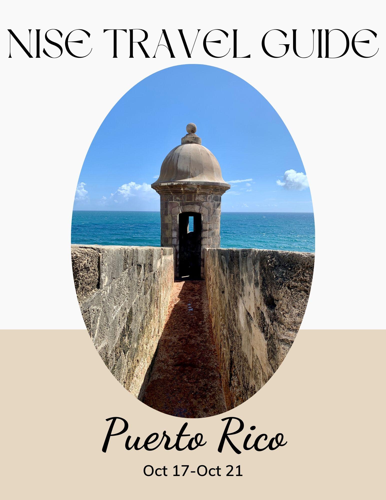 Travel Itinerary Puerto Rico, Digital Travel Guide, Editable Travel ...
