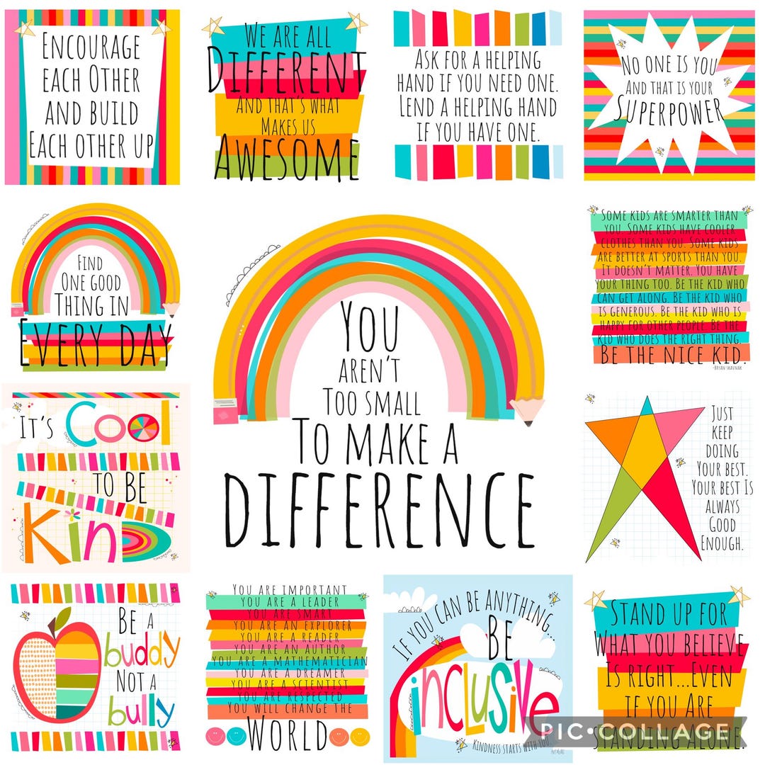 Affirmation Card Set for Teachers and Students, Kindness Cards for ...