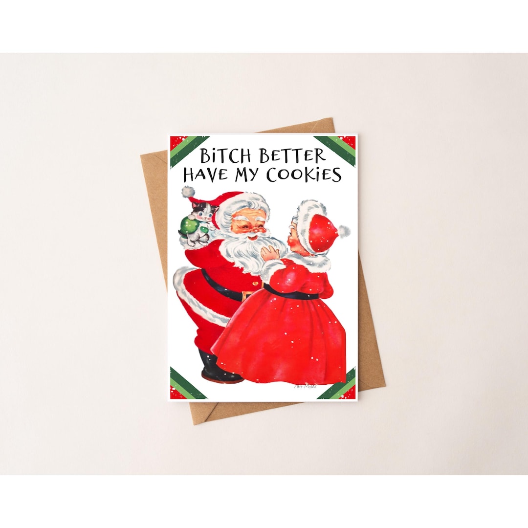 Funny Christmas Card Digital Download Adult Holiday Humor Swear Word ...