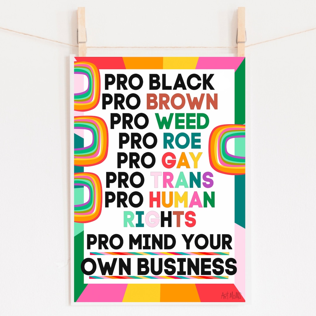 Pro Human Rights Print - Etsy