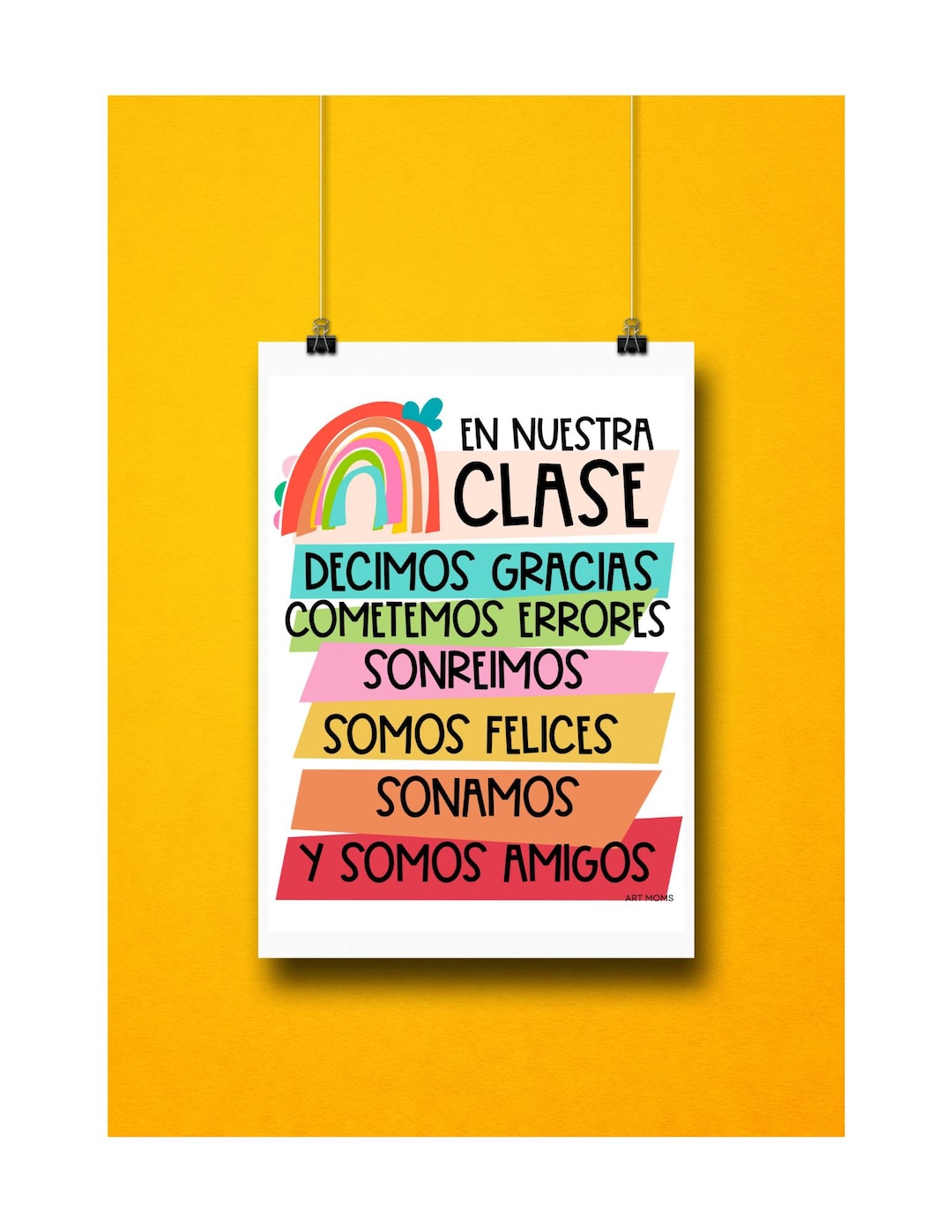DIGITAL Printable in Our Classroom Art Print in Spanish (en Espanõl ...