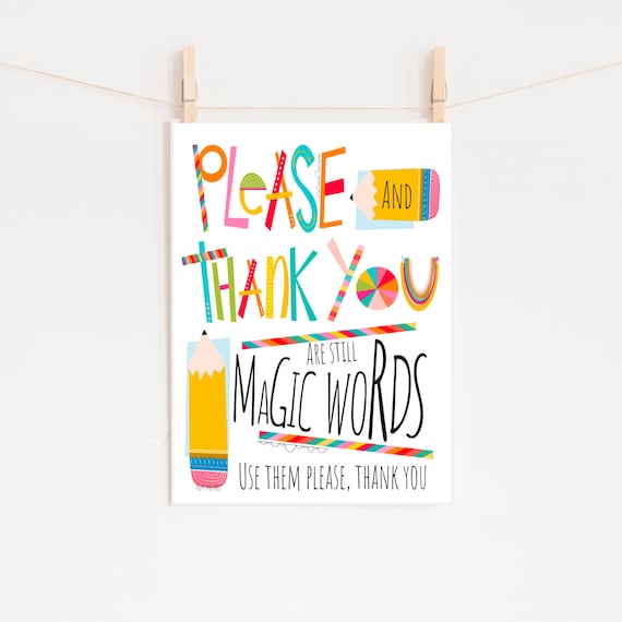 Please and Thank You Print - Etsy