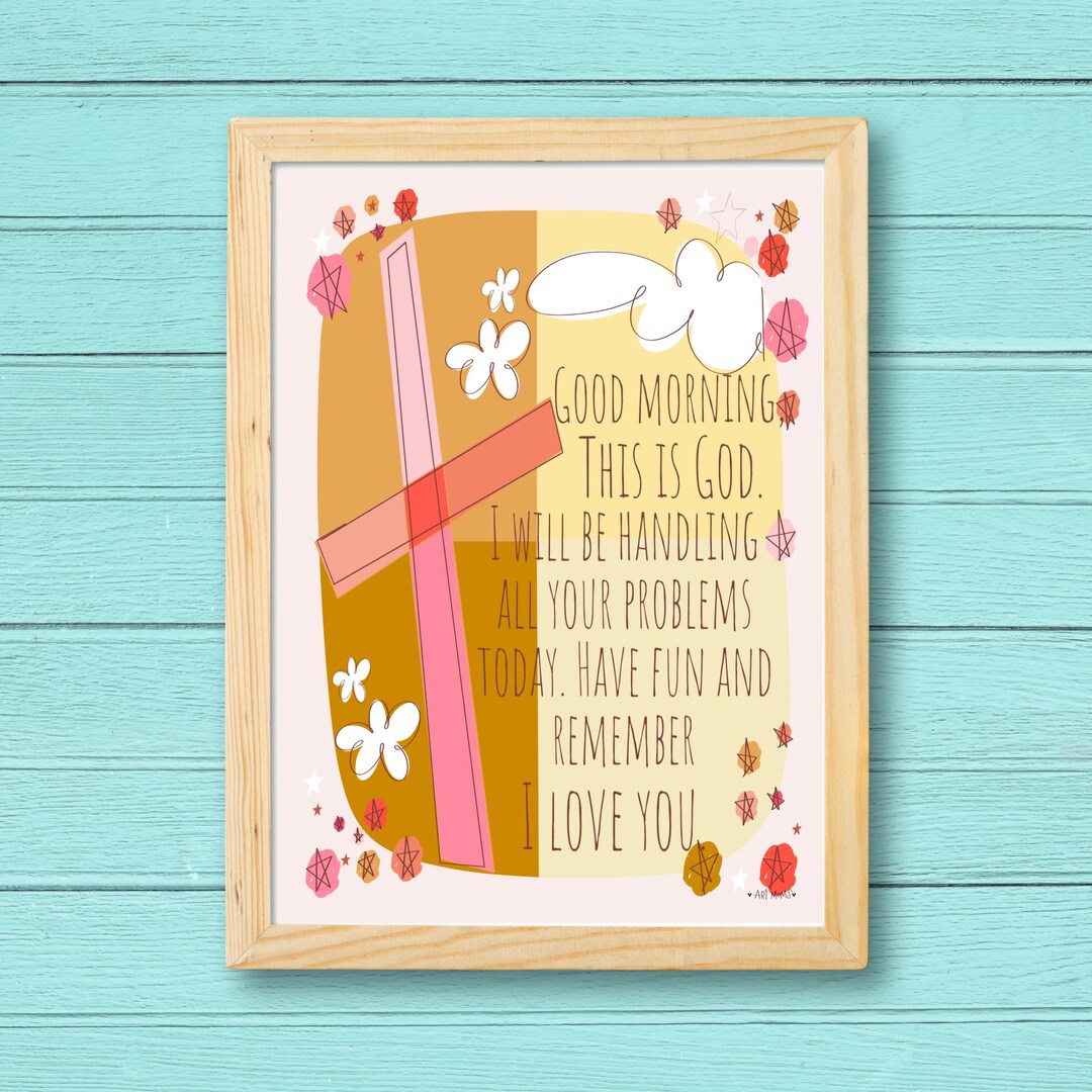 Good Morning Print, Angel Print, Religious Gift, Cancer Gift, Chemo ...