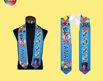 Pre-k Graduate Stole Template | Editable Canva Design | Preschool ...