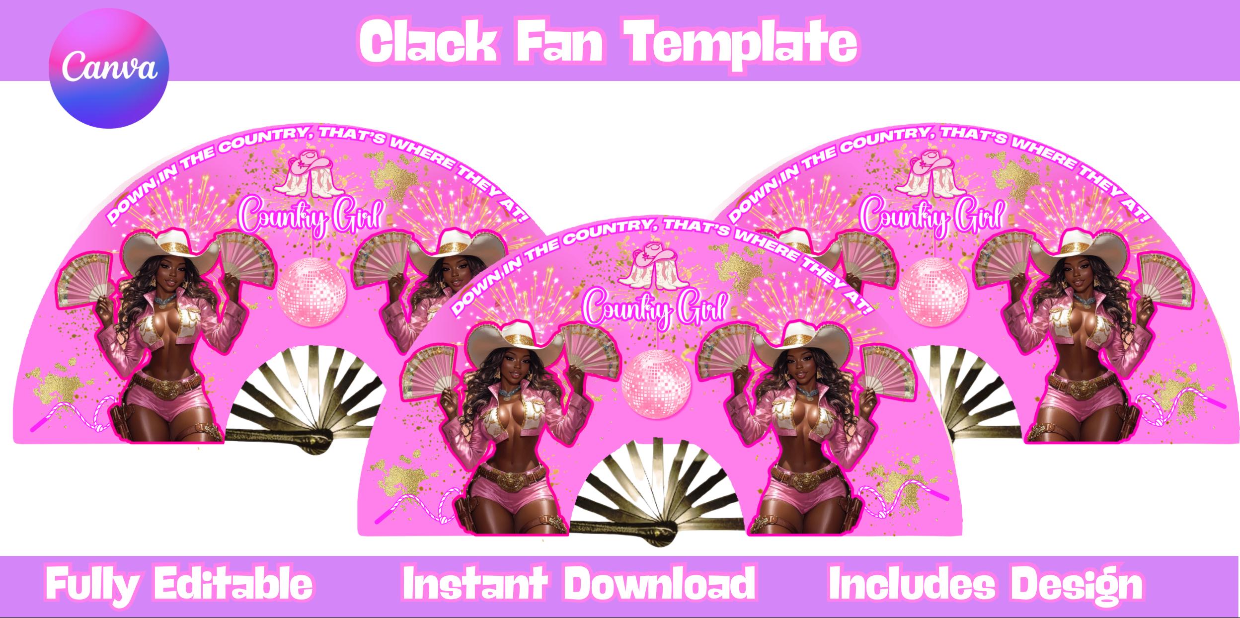 Clack Fan Template | Editable Canva Template | Custom Clack Fan Design ...