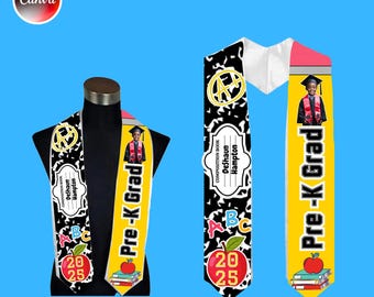 Autism Pre-k Graduation Stole Template | Editable Canva Design ...