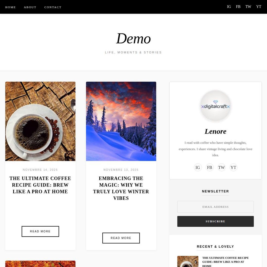 Minimal Blogger Template, Clean & Elegant Blog Design, Responsive ...