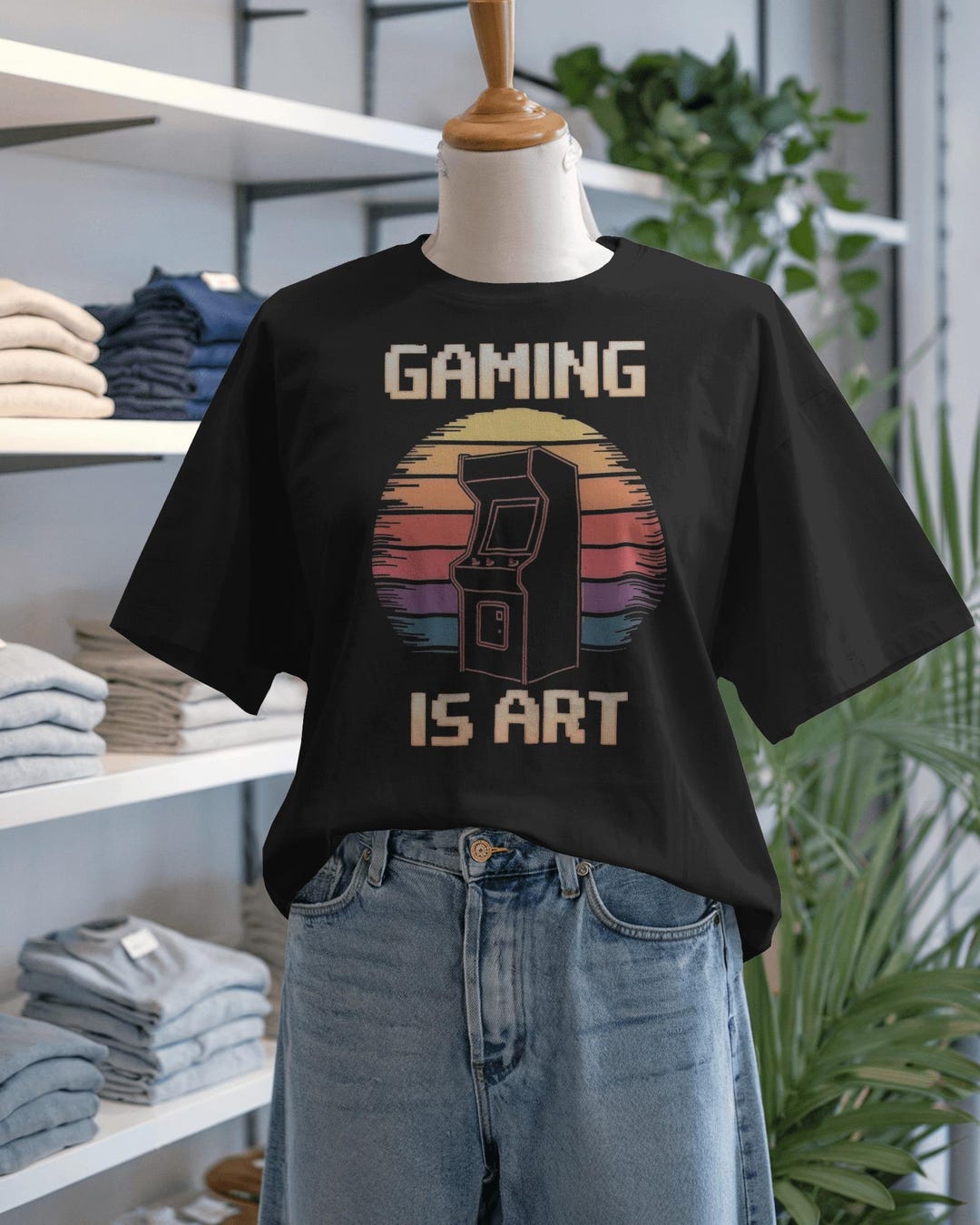 Retro Gaming T-shirt, Vintage Gamer Tee, Classic Arcade Shirt Design ...