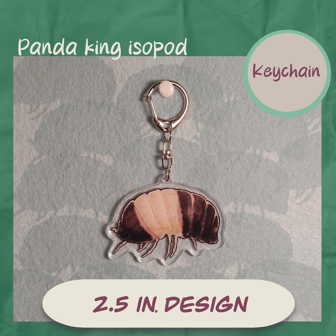 Panda King Isopod Keychain – 2.5" Tiny Titan of the Undergrowth - Etsy