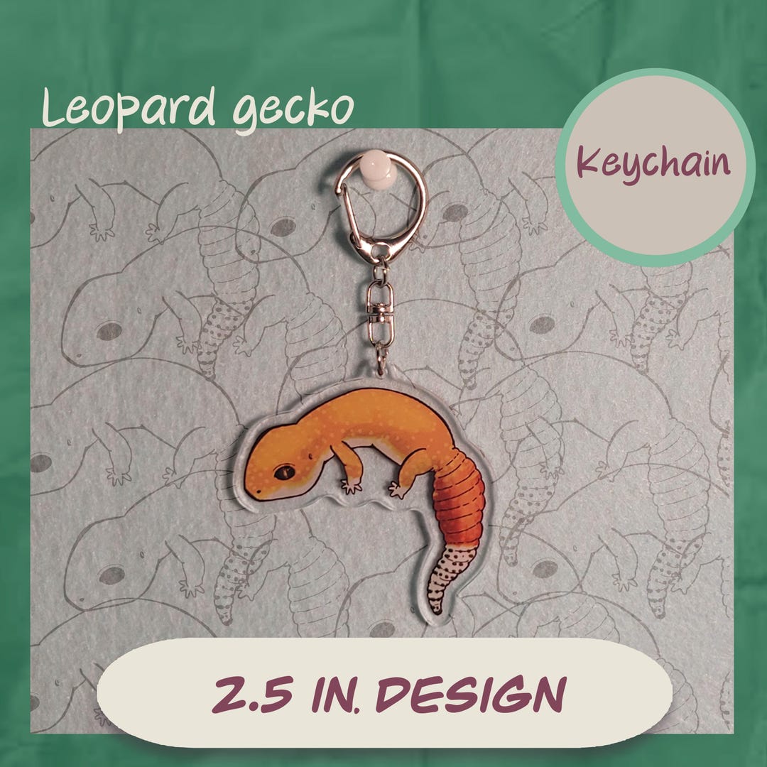 Leopard Gecko Keychain – 2.5" Acrylic Familiar - Etsy