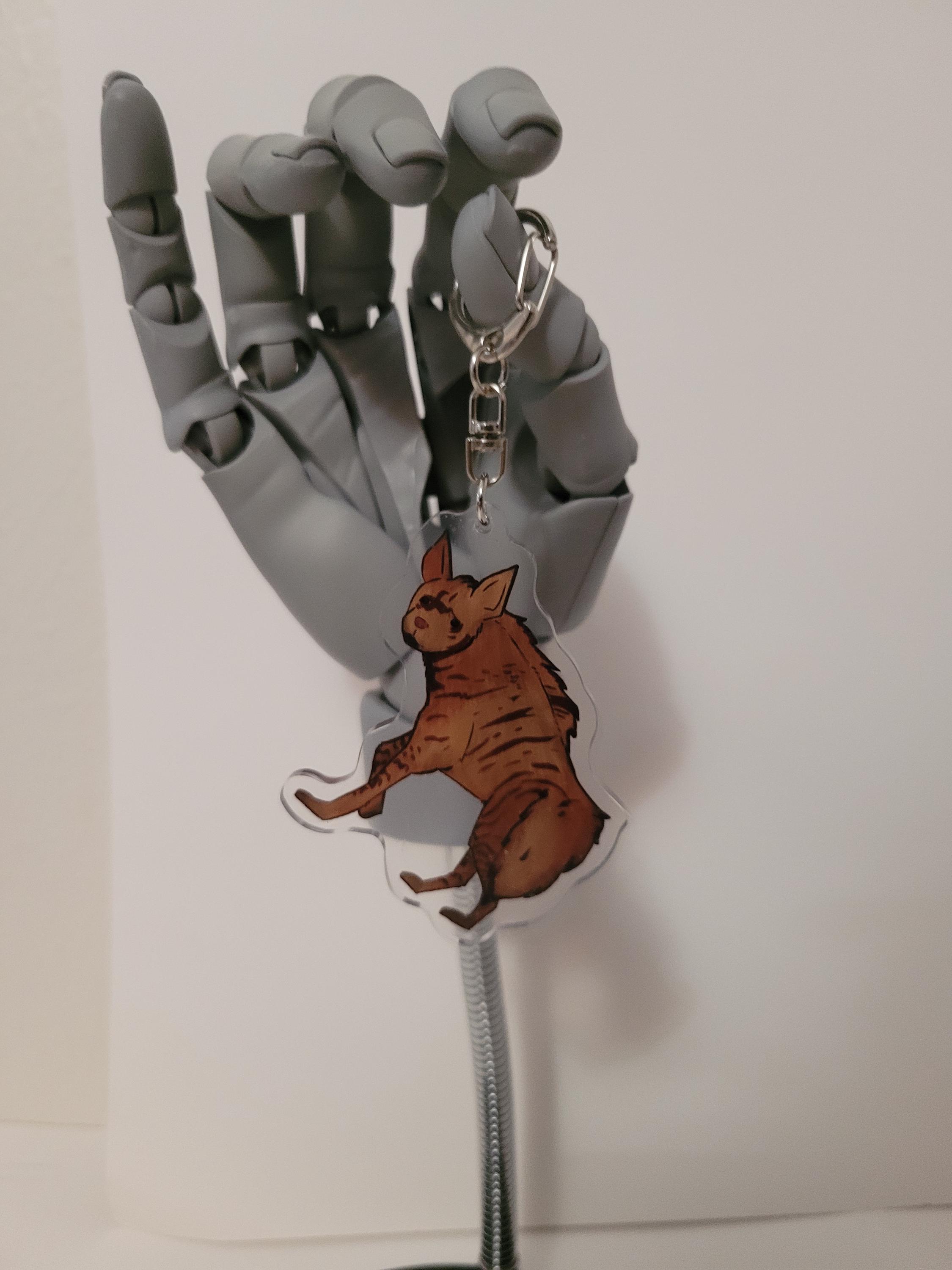 Striped Hyena Keychain | 2.5" Wild Animal Charm | Safari Accessories - Etsy