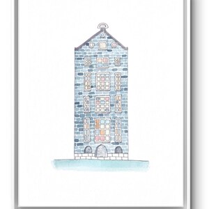 Amsterdam Collection: Blue Brick Building - Etsy