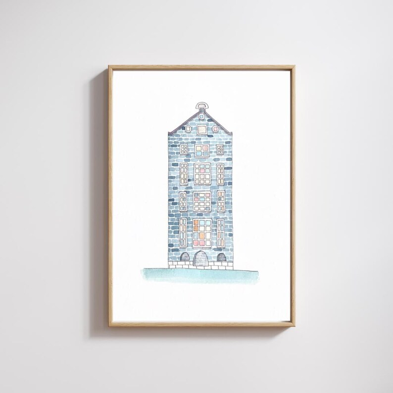 Amsterdam Collection: Blue Brick Building - Etsy