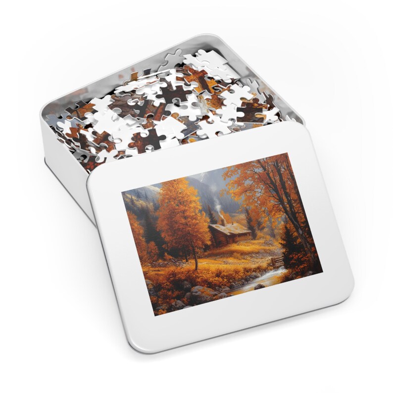 Cozy Cabin in the Woods Jigsaw Puzzle 252, 500,1000 Pieces: Cozy ...