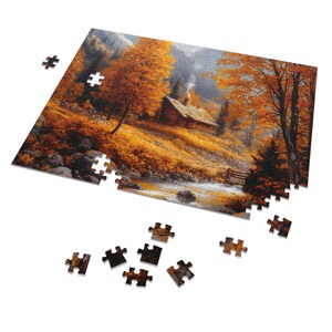 Cozy Cabin in the Woods Jigsaw Puzzle 252, 500,1000 Pieces: Cozy ...