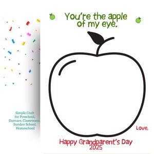 Grandparents Day Torn Paper Craft Printable, Easy Grandparents Day ...