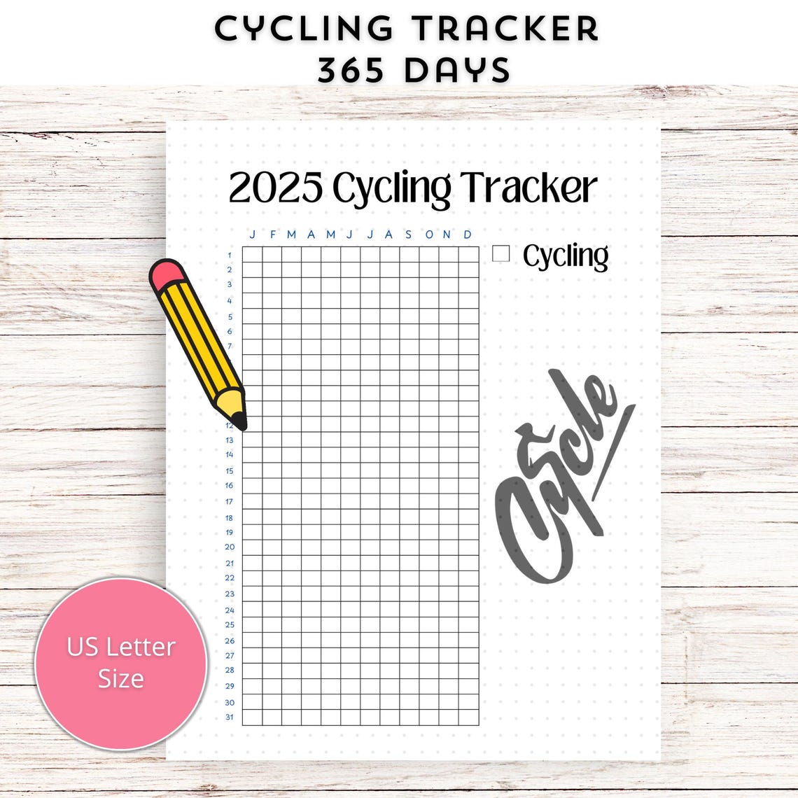 Printable Cycling Log, Biking Log Printable, Cycling Tracker Printable ...