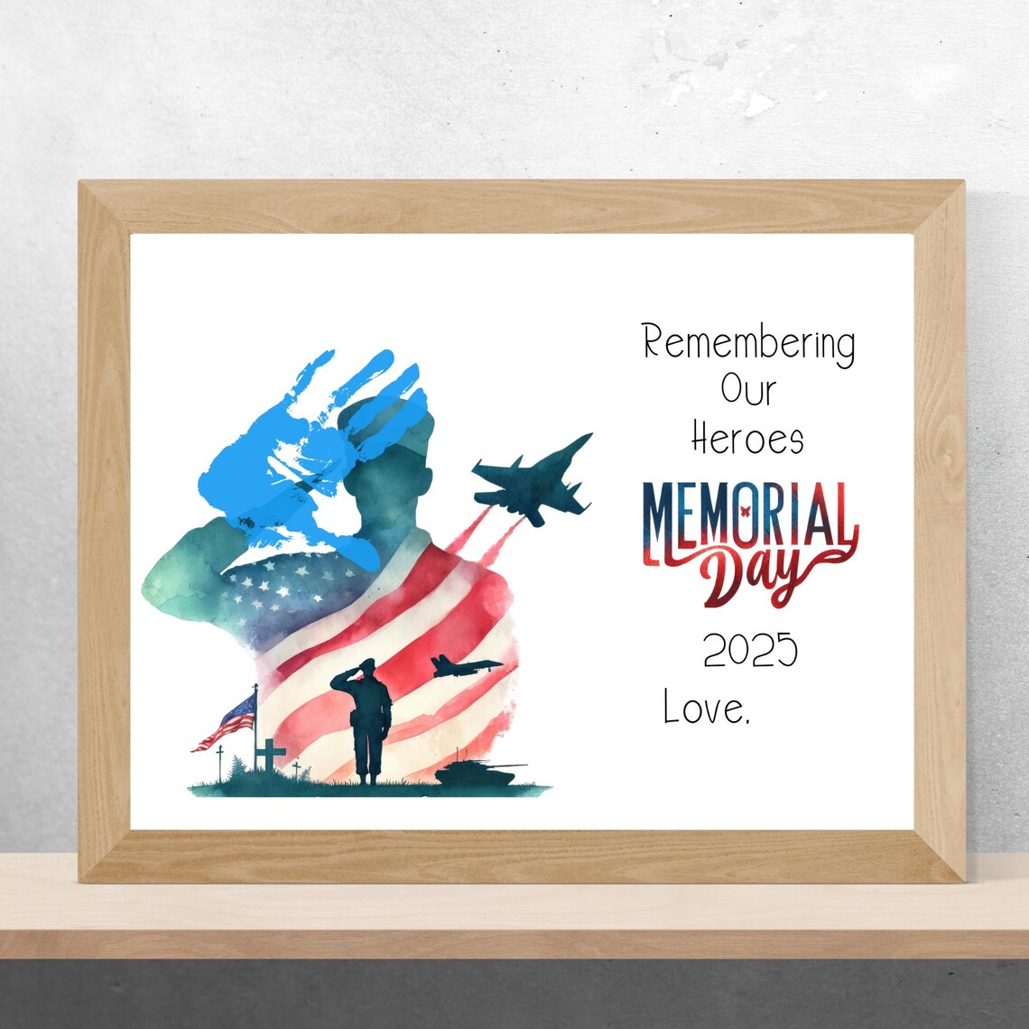 Memorial Day Handprint Craft Printable, Memorial Day Remember Our ...