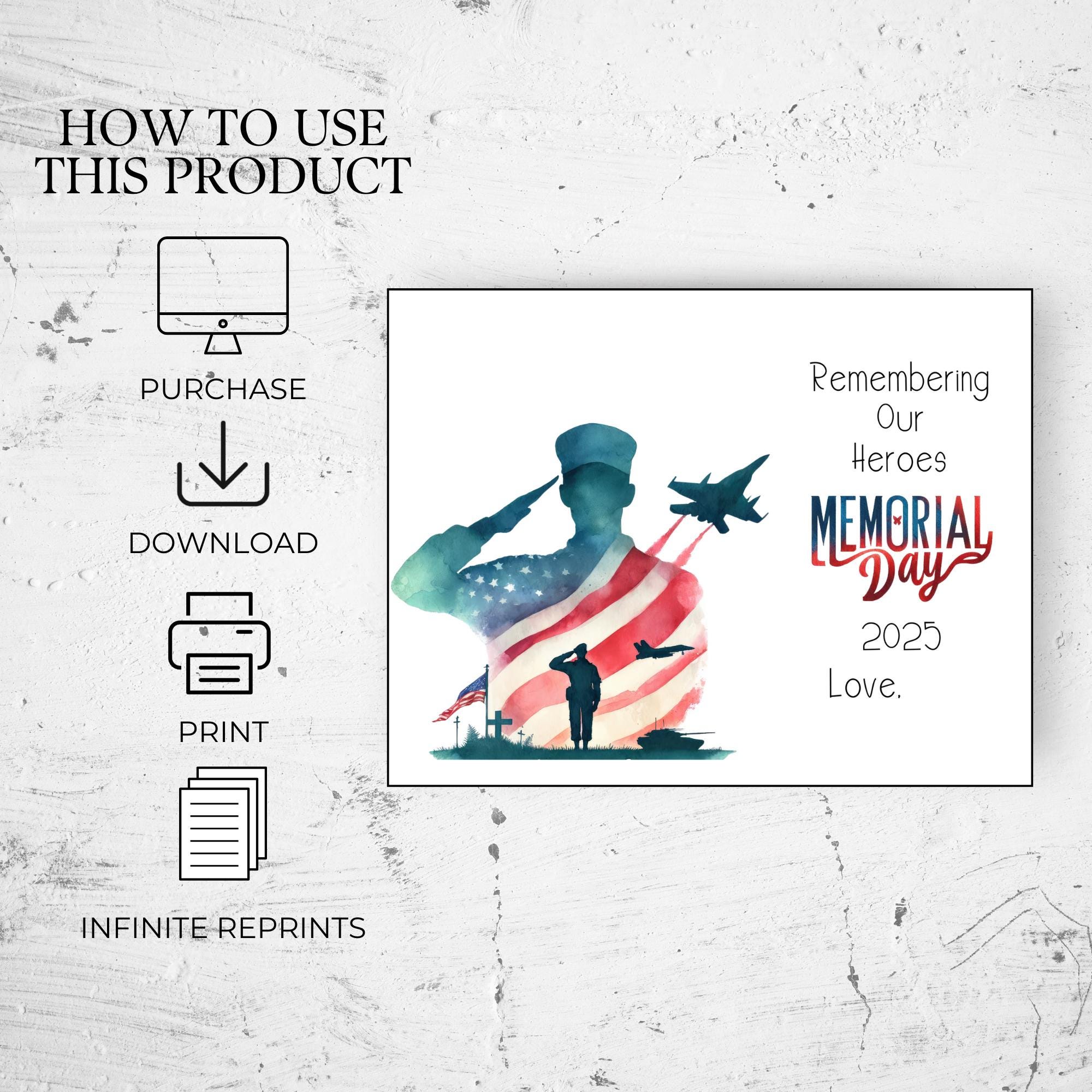 Memorial Day Handprint Craft Printable, Memorial Day Remember Our ...