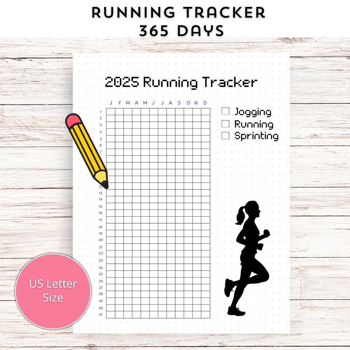 Running Tracker Printable PDF, Jogging Tracker, Running Log Template ...