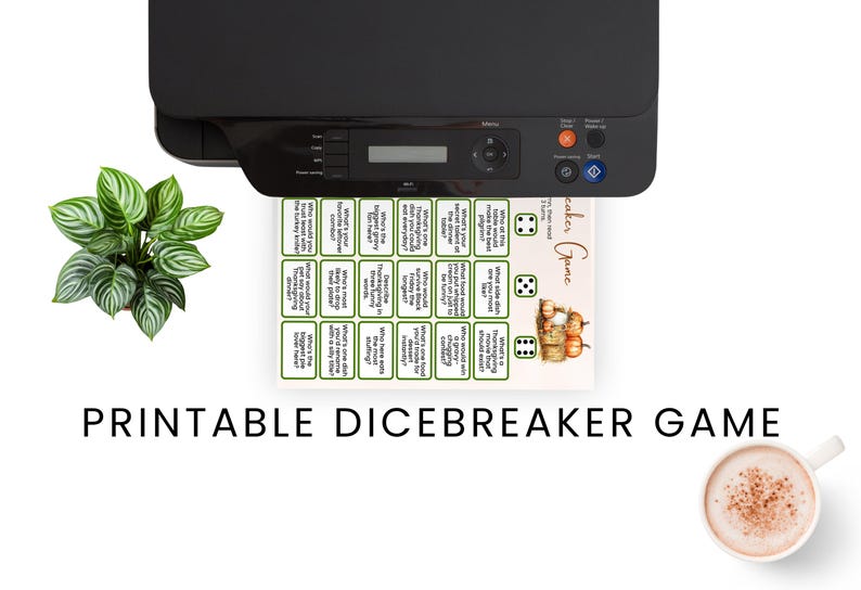 Thanksgiving Dicebreaker Game Printable, Thanksgiving Icebreaker Game ...