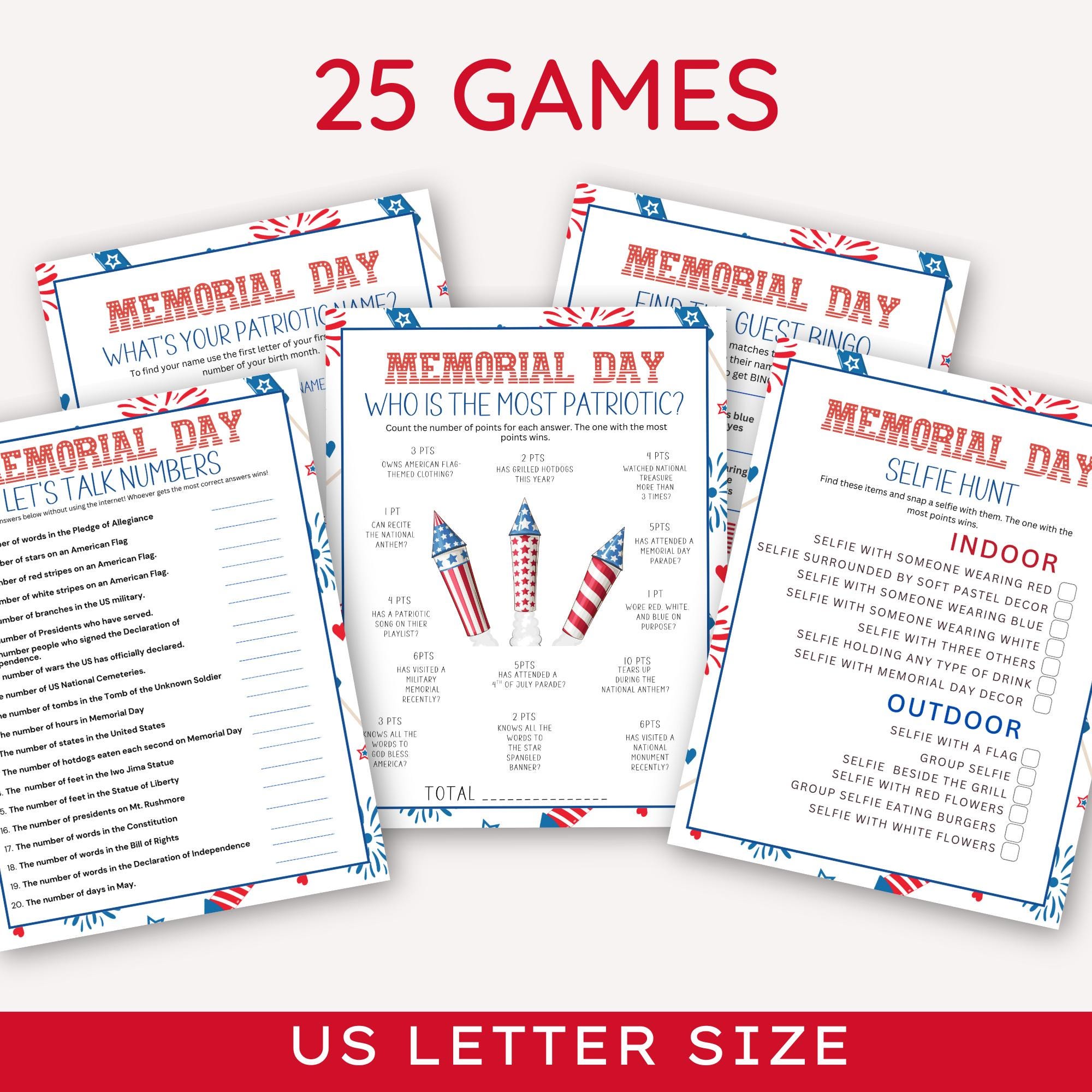 Memorial Day Game Bundle, Mega Memorial Day Games for the Office ...