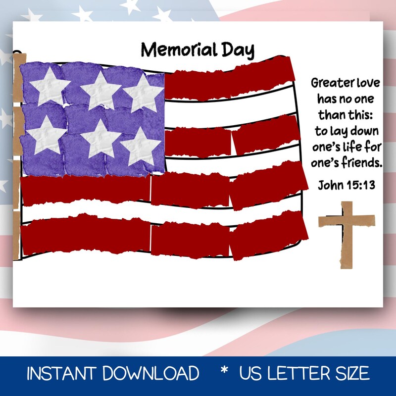 Memorial Day Church Craft - Etsy
