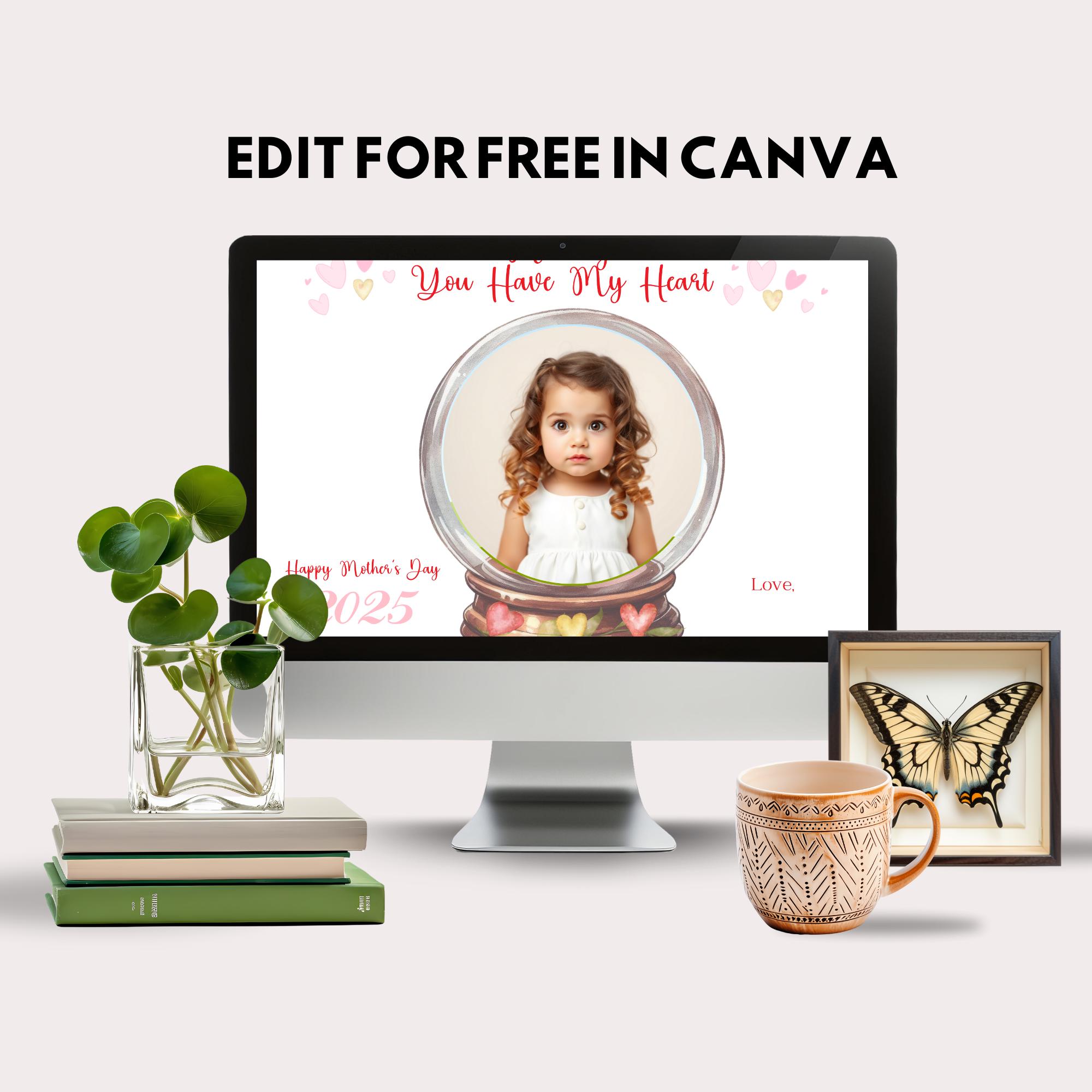 Editable Mother's Day Photo Frame Craft Printable, Mother's Day Picture ...