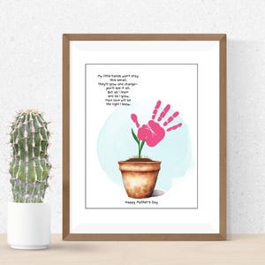 Mother's Day Flower Handprint Craft Printable, Mother's Day Handprint ...