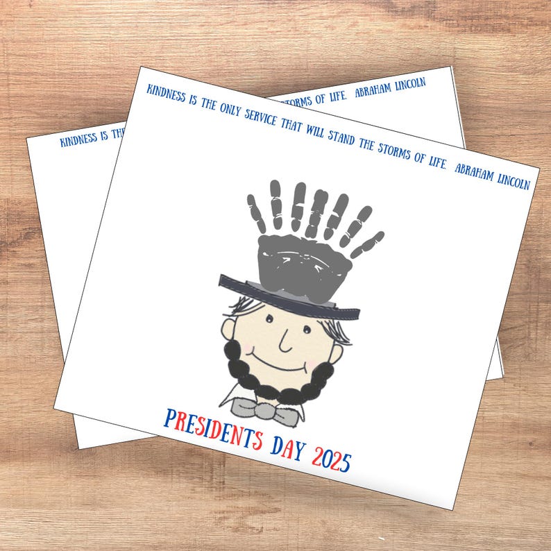 President's Day Handprint Art Printable, President's Day Activities for ...