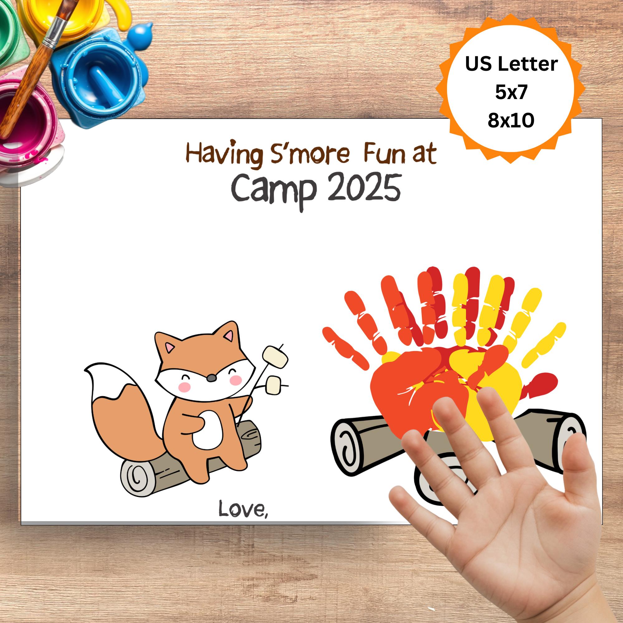 Summer Camp Handprint Craft Printable, Daycare Crafts for Toddlers ...