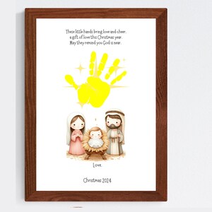 Nativity Scene Christmas Handprint, Christian Christmas Craft for ...