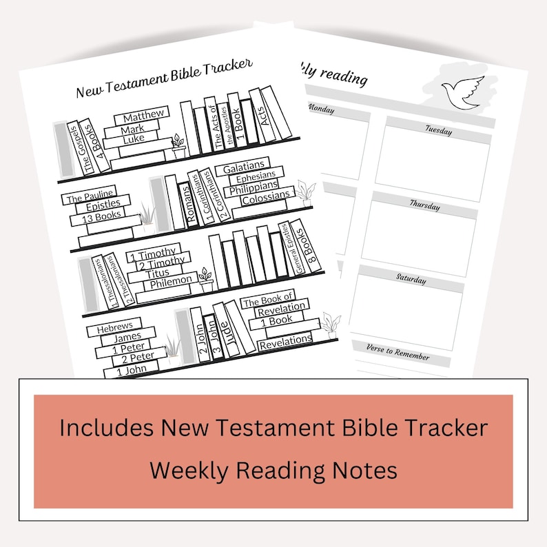New Testament Bible Reading and Tracker Printable Bundle Printable ...