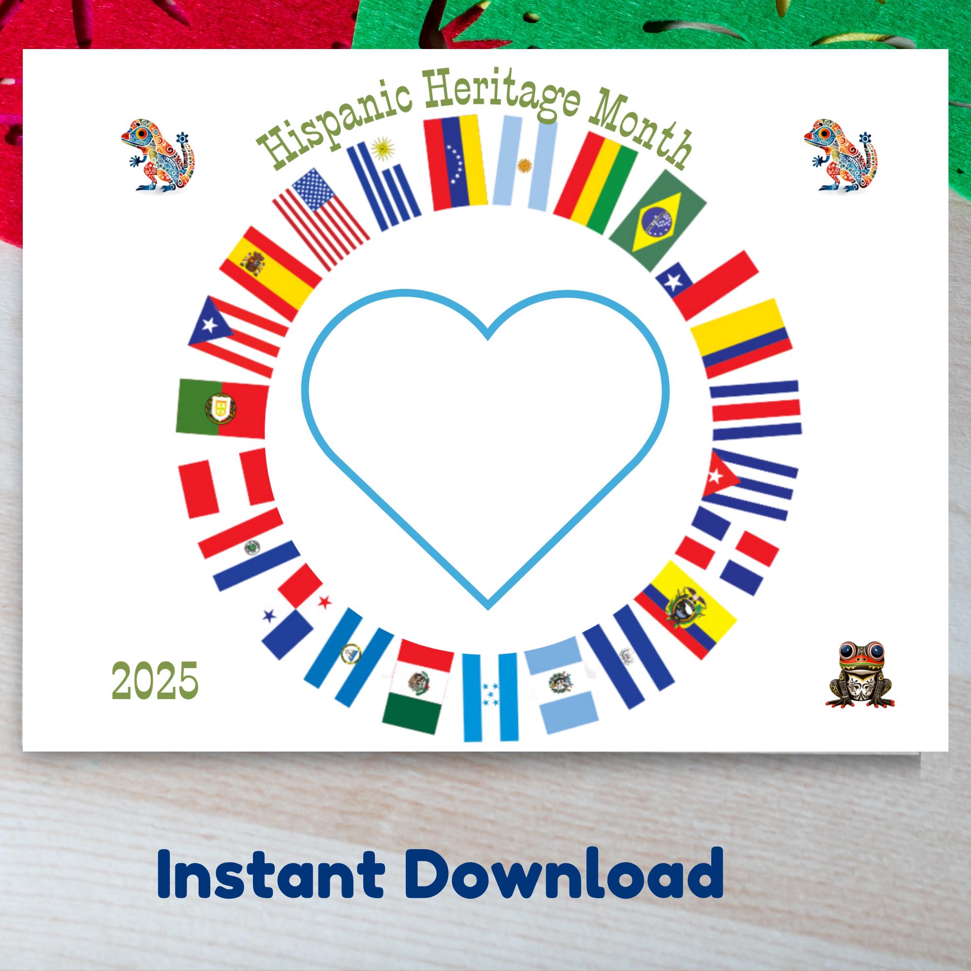Hispanic Heritage Month Handprint Craft Printable, Easy Hispanic ...