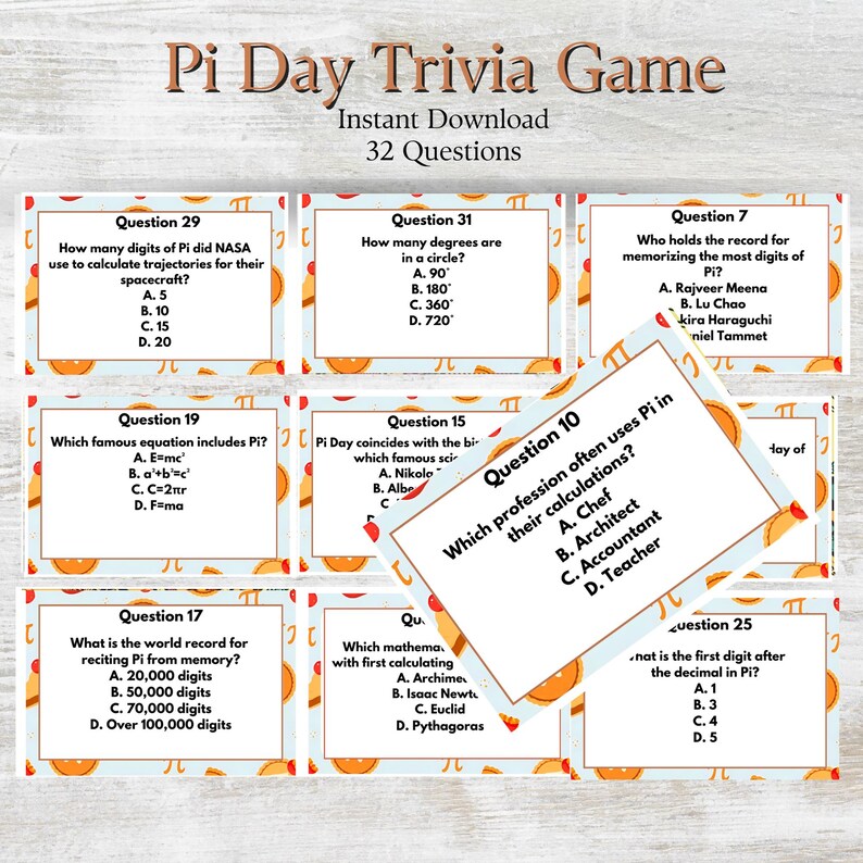 Pi Day Trivia Game, Pi Day 2026, Pi Day Activities for Kids, Pi Day ...