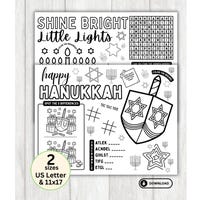 Hanukkah Menorah Crown Craft for Kids | Printable Hanukkah Headband ...