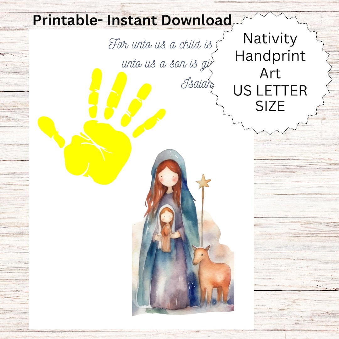 Nativity Scene Christmas Handprint, Christian Christmas Craft for ...