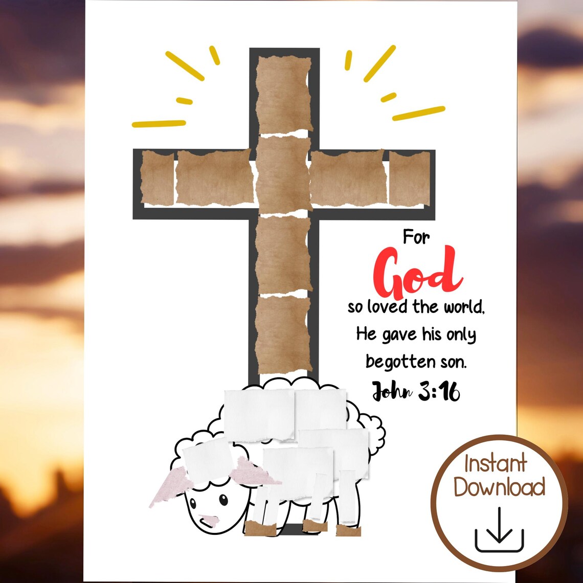 VBS Craft, Sunday School Craft Activity, Easter Bible Craft Printable ...