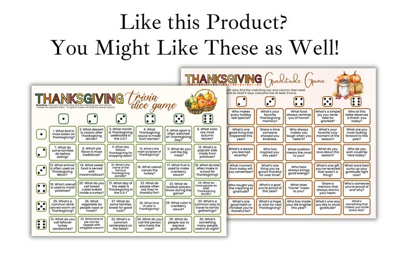 Thanksgiving Dicebreaker Game Printable, Thanksgiving Icebreaker Game ...