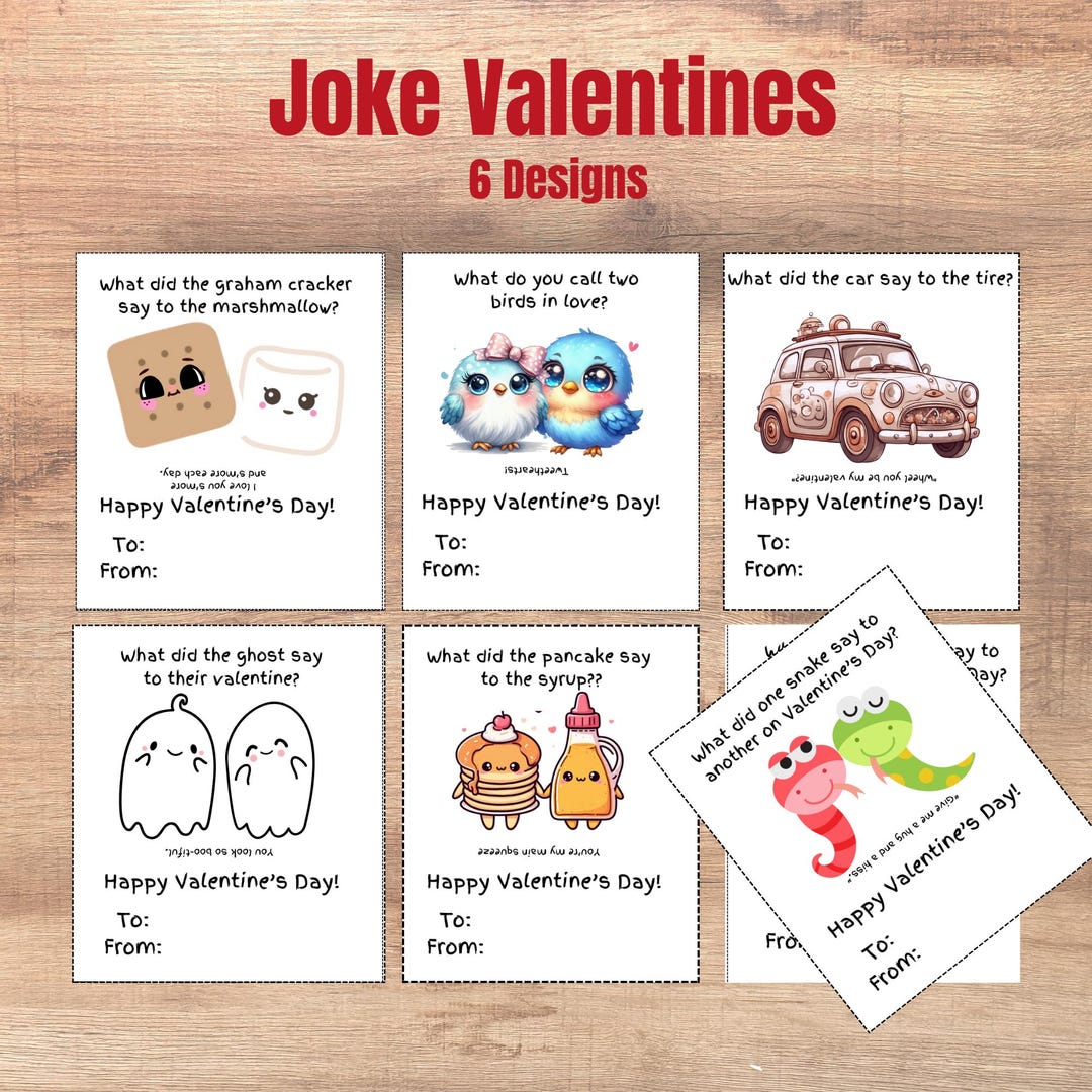 Joke Valentines Day Cards Printable, Kids Valentines Day Jokes Cards ...
