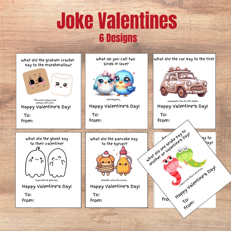 Joke Valentines Day Cards Printable, Kids Valentines Day Jokes Cards ...