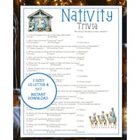 Bible Christmas Trivia Game 18 Questions on the Story of Jesus' Birth ...