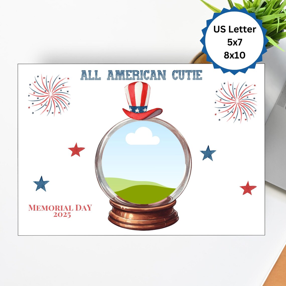 Editable Memorial Day Photo Frame Craft, Memorial Day Picture Frame ...