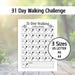 31 Day Step Tracker Monthly Challenge Printable, Walking Challenge ...